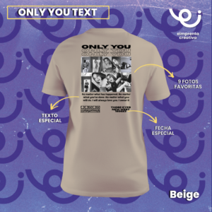PLAYERA ONLY YOU TEXT – EiBrand